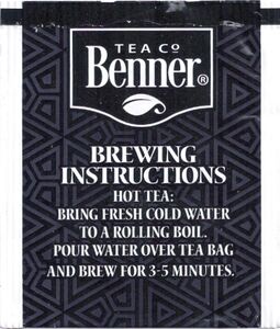 Tea Bag: english breakfast black tea, glossy (Benner Tea Cº, United ...