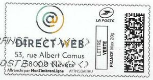 Stamp: Direct Web (France: Personalized Stamps(MonTimbrEnLigne ...