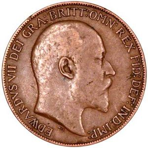 Madeni paralar: 1 Penny (High Sea Level) (Birleşik Krallık(1901~1910 ...