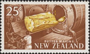 Stamp: Butter Making (New Zealand(Pictorial Definitives (Decimal) 1967 ...