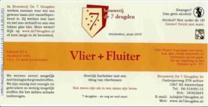 Drink Label: Vlier + Fluiter (Brouwerij de 7 Deugden, NetherlandsCol:NL ...