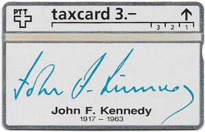 දුරකතන කාඩ්පත: John F. Kennedy (PTT Telecom, ස්විස්වර්ලන්තය(K Series ...