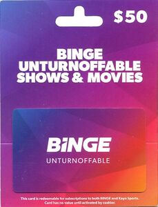 Gift Card: Unturnoffable (Binge, Australia(Binge) Col:AU-BINGE-001-050 ...