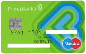 Bankové karty: Prima Banka Blue (Prima banka Slovensko, Slovenská ...