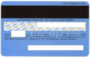 Bank Card: HVB Bank (HVB Bank, SlovakiaCol:SK-VI-0080
