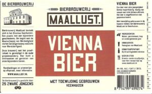 Drink Label: Maallust Vienna bier (Brouwerij Maallust, NetherlandsCol ...