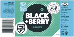 Drink Label: Black + Berry - Black IPA (Brouwerij de 7 Deugden ...