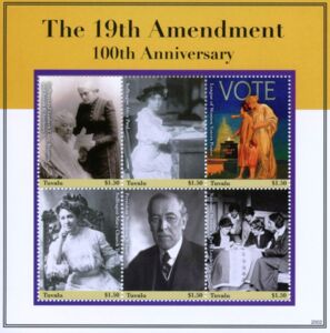 Stamp: 19th Amendment, 100th Anniversary (Tuvalu(19th Amendment, 100th ...