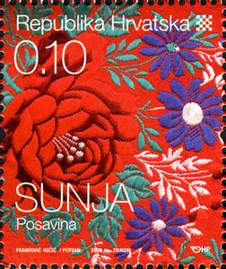 Stamp: Folk costume from Sunja (Croatia(Croatian Ethnographic Heritage ...