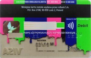 Bank Card: Visa mBank (BRE Bank SA/MultiBank/mBank, PolandCol:PL-VI-0611