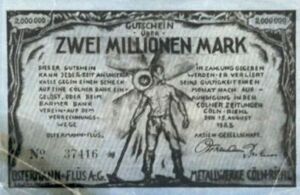 Banknote: 2 Millionen Mark (German Notgeld(Köln-Riehl) Kel:2753c.2