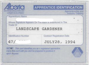 Functional Card: Alberta Apprentice Identification (Education ...
