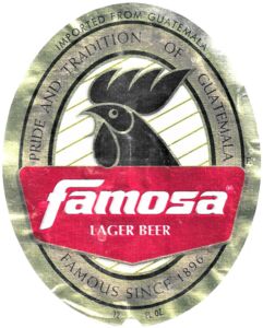 Drink Label: Famosa Lager (Cervecería Centroamericana, S.A ...