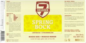 Drink Label: Spring + Bock (Brouwerij de 7 Deugden, Netherlands) Col:NL ...