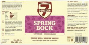 Drink Label: Spring + Bock (Brouwerij de 7 Deugden, Netherlands) Col:NL ...