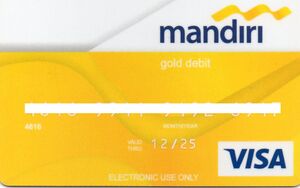 Bank Card: Bank Mandiri - Visa debit gold (Bank Mandiri, IndonesiaCol ...