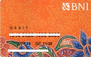 Bank Card: BNI - Orange Batik (Bank BNI, IndonesiaCol:ID-GM-0104.02