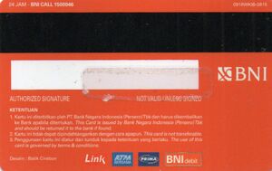 Bank Card: BNI - Orange Batik (Bank BNI, IndonesiaCol:ID-GM-0104.02