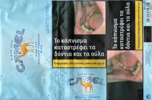 Paquete de Cigarrillos: Camel Blue (GreciaCol:GR-TO-0362