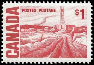 Stamp: Edmonton Oil Field, by H.G. Glyde (Canada(Centennial Definitives ...