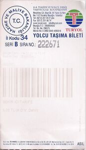 Transport Ticket: Ticket, Eminönü - Üsküdar (Turyol, Türkiye (Turkey ...