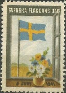Stamp: Swedish Flag Day 1. Svenska Flaggans Dag (Sweden: Cinderella ...