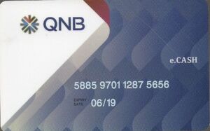 Bank Card: QNB e.CASH (Qatar National Bank, QatarCol:QA-GM-0001