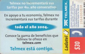 Phonecard: Telmex Esta Contigo. (Telmex - Ladatel, Mexico(07 - Telmex ...