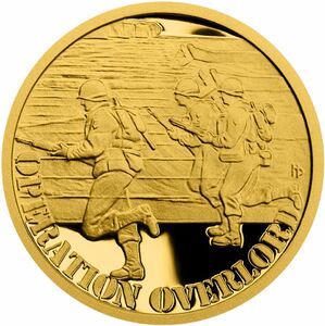 Coin: 25 Dollars (War Year 1944 - Operation Overlord) (Niue ...