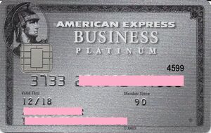 Bank Card: Business Platinum (AMEX Bank Of Canada, CanadaCol:CA-AE-0018