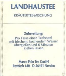 Tea Bag: Landhaustee, bs D-26491, 01219610 (Marco Polo, Germany ...