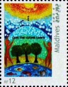 Stamp: Save the Ozone layer Poster (Maldives(Intl. Day for the ...