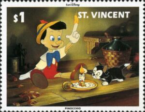 Stamp: Pinocchio (Saint Vincent and The Grenadines(Disney - Opening of ...