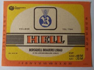 Drink Label: Hell (VEB Landskron Brauerei Görlitz, Germany, Democratic ...