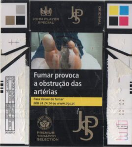 Cigarette Pack: JPS original (PortugalCol:PT-CT-0115
