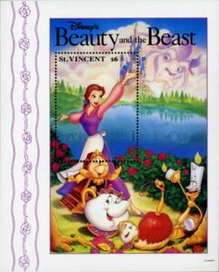Stamp: Belle and the enchanted objects (Saint Vincent & The Grenadines ...