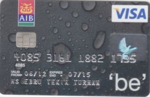 Bank Card: Visa Classic "Be" (Allied Irish Banks (AIB), IrelandCol:IE ...