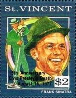 Stamp: Frank Sinatra (Saint Vincent & The Grenadines(15th Anniversary of the death of Elvis ...