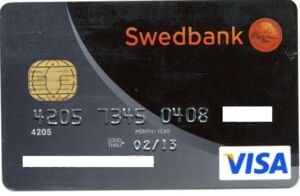 Bank Card: Swedbank Visa 08/09 (Swedbank, LatviaCol:LV-VI-0071.01