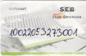 Bank Card: Kontokaart (SEB Pank, EstoniaCol:EE-GM-0115.02