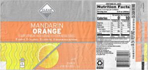 Drink Label: Clear American Mandarin Orange (Wal-Mart Stores, Inc ...