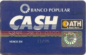 Bank Card: Banco Popular Cash (Banco Popular, Dominican RepublicCol:DO ...