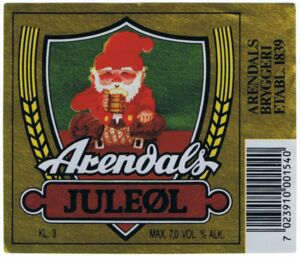 Drink Label: Arendals Juleøl (Arendal Bryggeri, NorwayCol:NO-BEER-000132