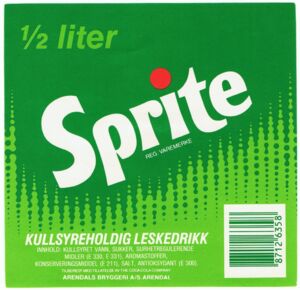 Drink Label: Sprite (Arendal Bryggeri, NorwayCol:NO-SODA-000045