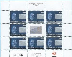 Stamp: Letter Writing man (Greenland(Europa (C.E.P.T.) 2008 - Letter ...
