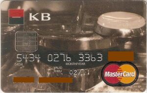 Bank Card: KB (Komerční Banka (KB), Czech RepublicCol:CZ-MC-0235