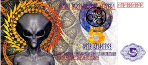 Banknote: 5 Credits (Fantasy Issues(Alien) Col:EAR-3