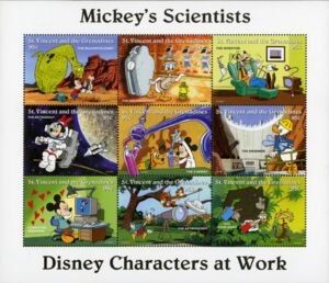 Stamp: Walt Disney Characters in "Mickey's Scientists" I (Saint Vincent ...