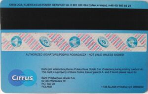 Cartões de bancos: World Map (Bank Polska Kasa Opieki SA/Bank Pekao SA ...