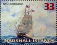 Stamp: USS Constellation (Marshall Islands(History's Greatest Fighting ...